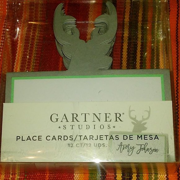GARTNET | Party Supplies | Deer Hunting Party Silver Gray Place Card ...